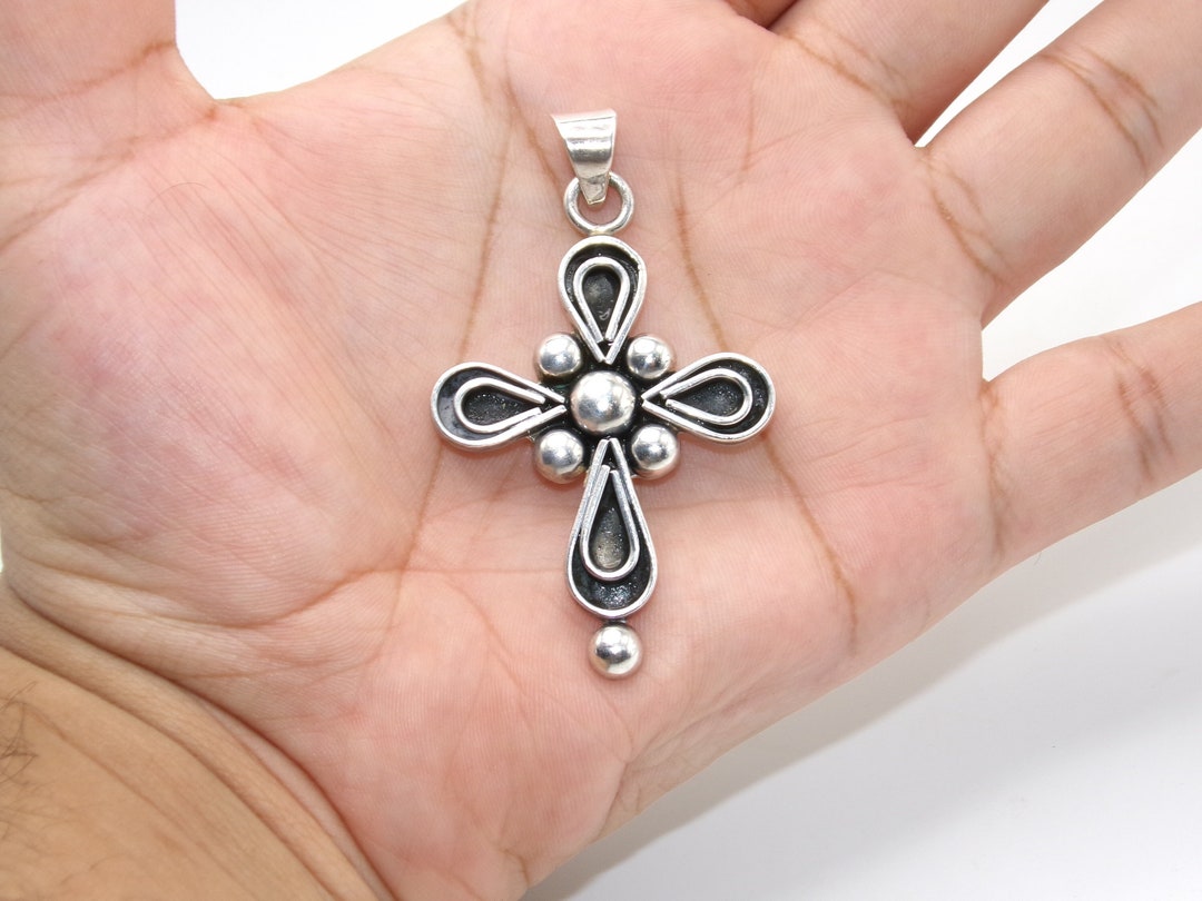 Vintage Sterling Taxco Cross Pendant by Bernice Goodspeed - Etsy