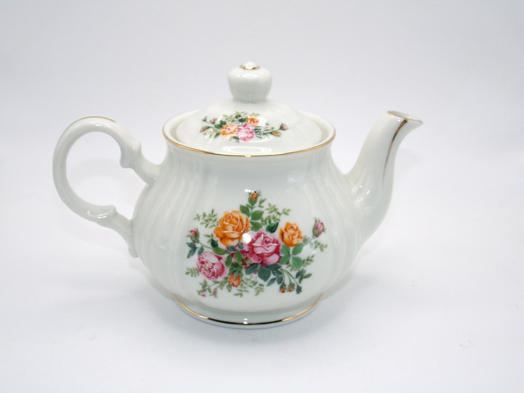 Vintage Floral Teapot by Robinson Design Group - Etsy