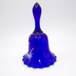 Vintage Cobalt Blue Mary Gregory Bell - Ruffled - Etsy
