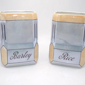 Vintage Ceramic Lusterware Iridescent Canisters by Victoria ...