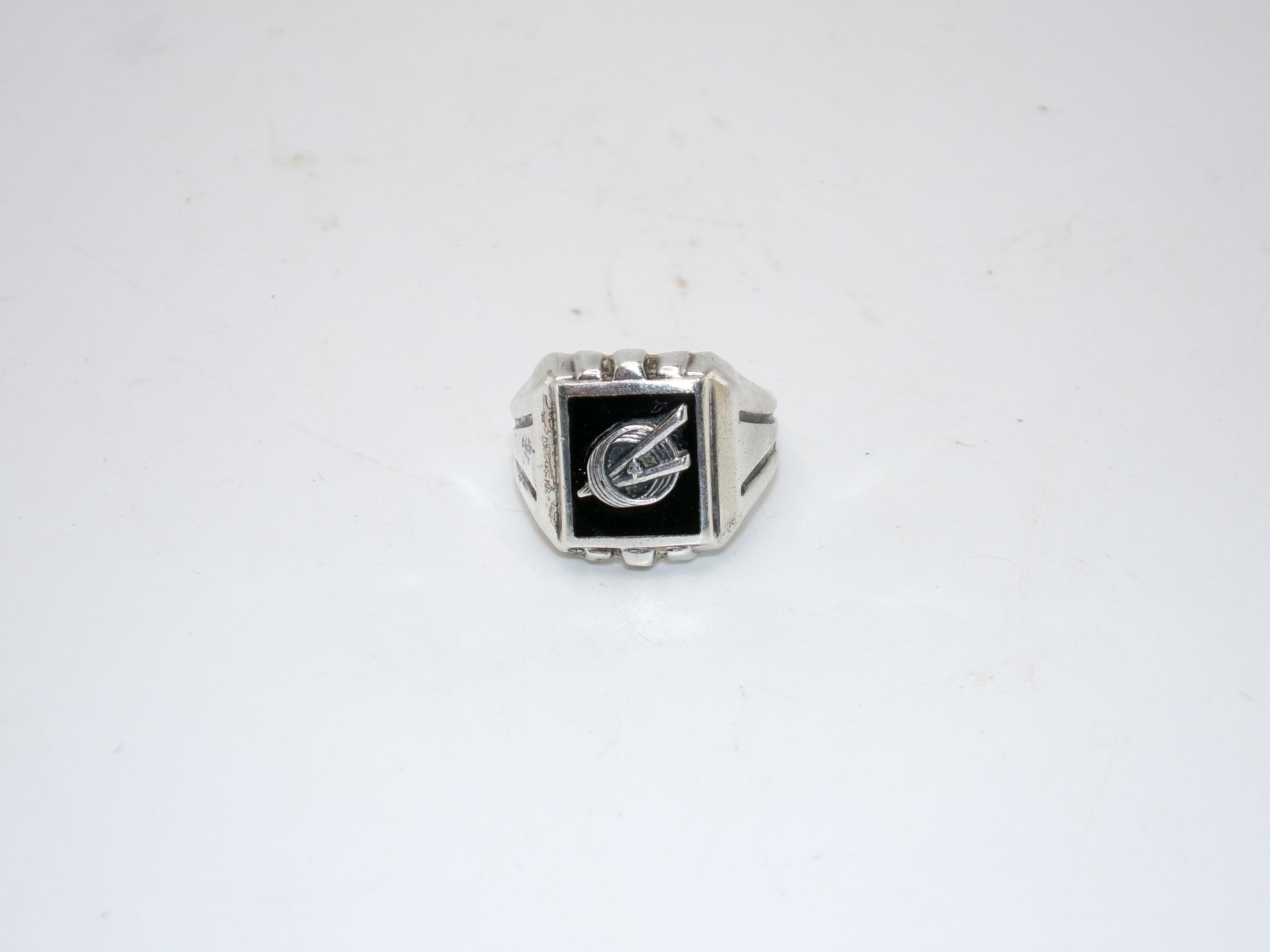 Vintage Sterling Black Onyx Boy Scout Explorer Ring - Etsy