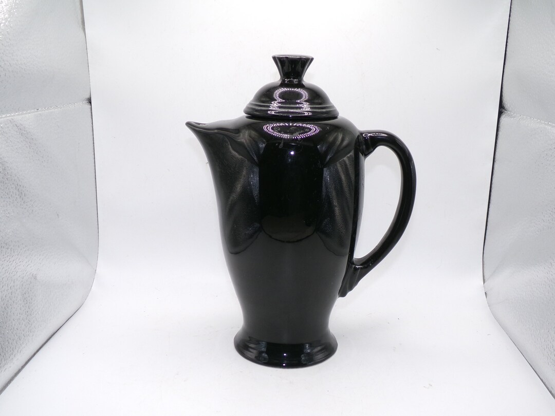 Vintage Black Fiestaware Coffee Pot - Etsy