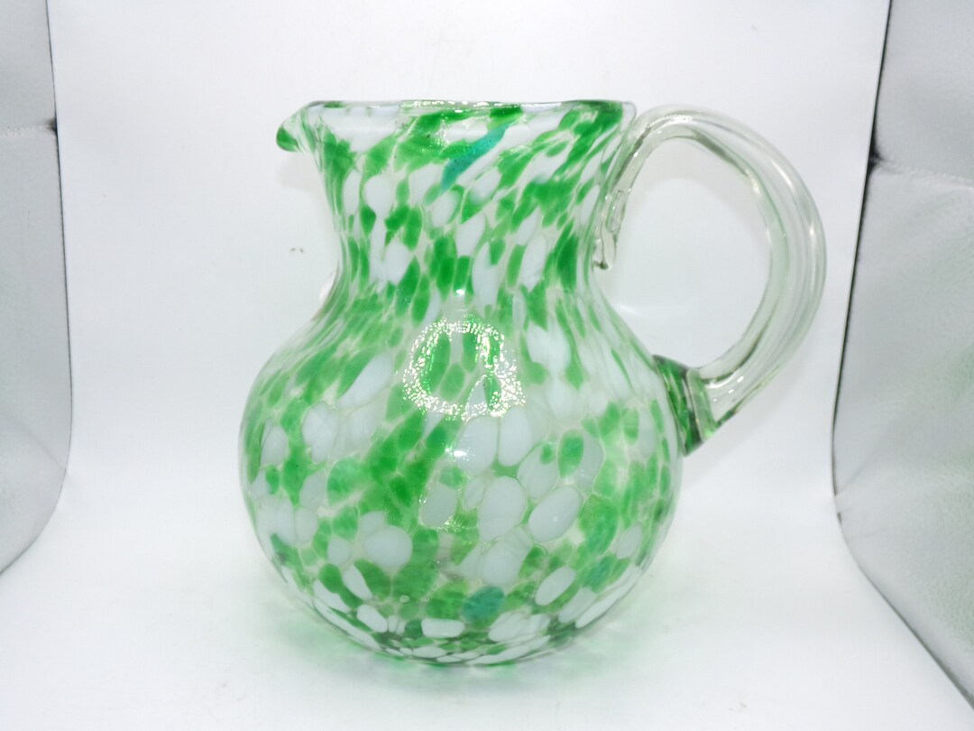 Vintage Confetti Art Glass Pitcher - Etsy