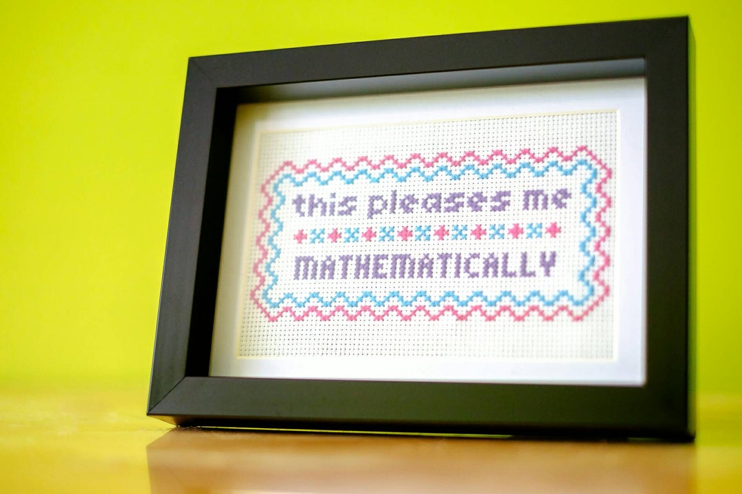 Math Geek Cross-stitch Original Handmade Cross-stitch Embroidery ...