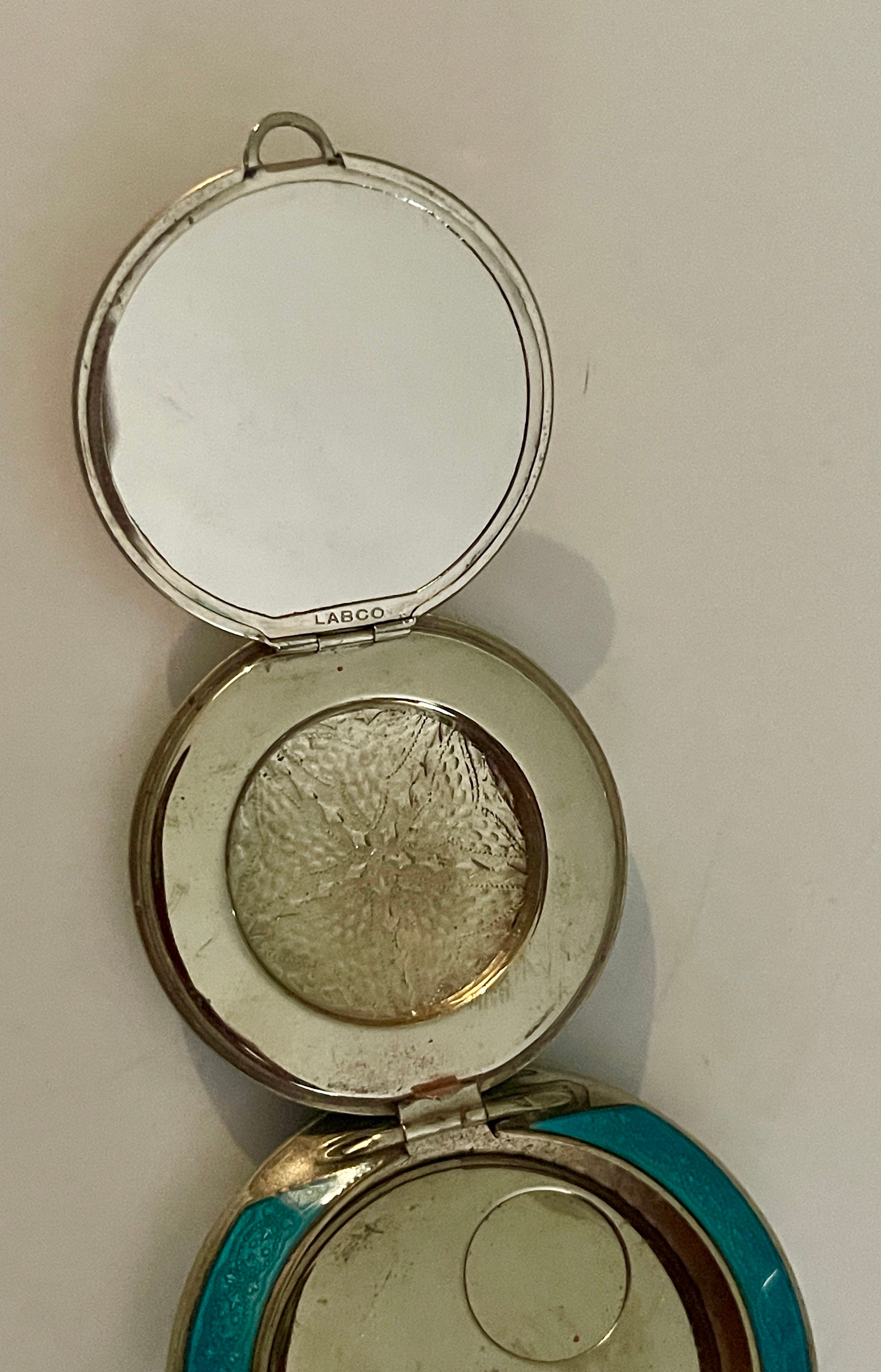 1920’s Guilloche Enamel Finger Ring Compact - Etsy