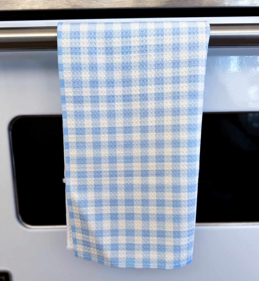 BLUE GINGHAM Dish Towel, Grand Millennial Kitchen, Waffle Weave Towel ...