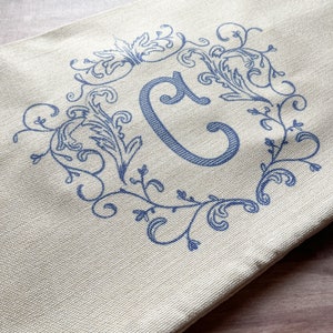 FRENCH COUNTRY MONOGRAM Pillow Cover French Cottage - Etsy