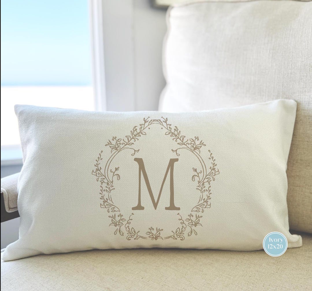 MINIMALIST STONE WREATH Monogram, Stone Color, Modern Neutral Colors ...