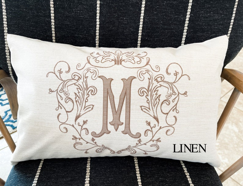 FRENCH COUNTRY MONOGRAM Pillow Cover French Cottage - Etsy