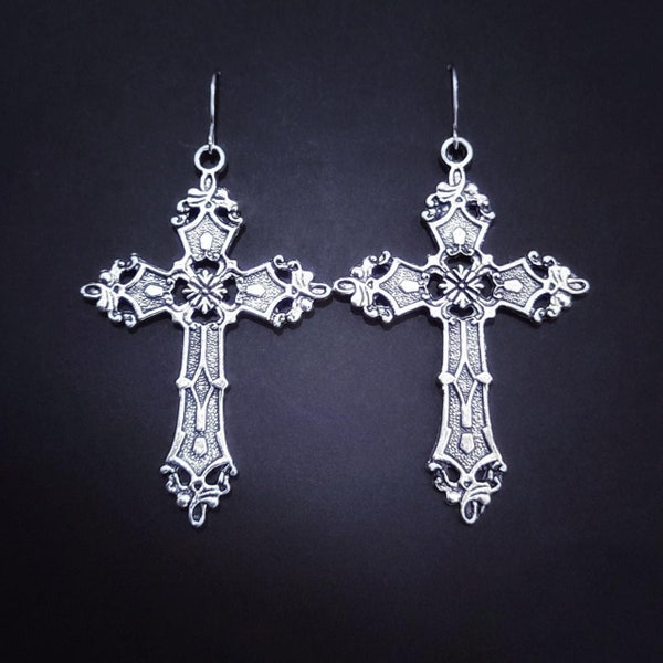 Cross Earrings - Etsy