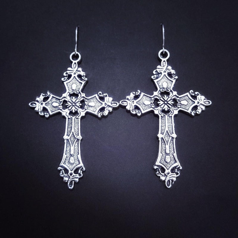 Cross Earrings - Etsy