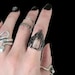 Black Silver Snake Cathedral Arch Ring - Etsy