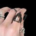 Black Silver Snake Cathedral Arch Ring - Etsy