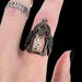 Black Silver Snake Cathedral Arch Ring - Etsy