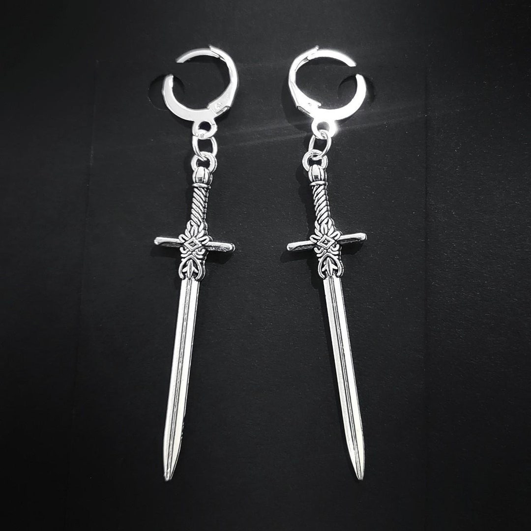 Gothic Sword Earrings 021 - Etsy