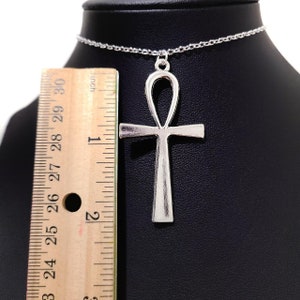 18" Silver Ankh Pendant Necklace 001 - Etsy