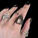 Black Silver Snake Cathedral Arch Ring - Etsy
