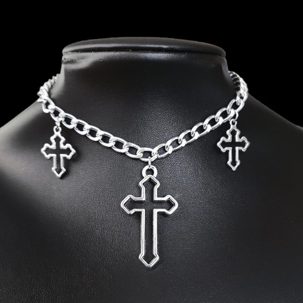 Cross Choker - Etsy