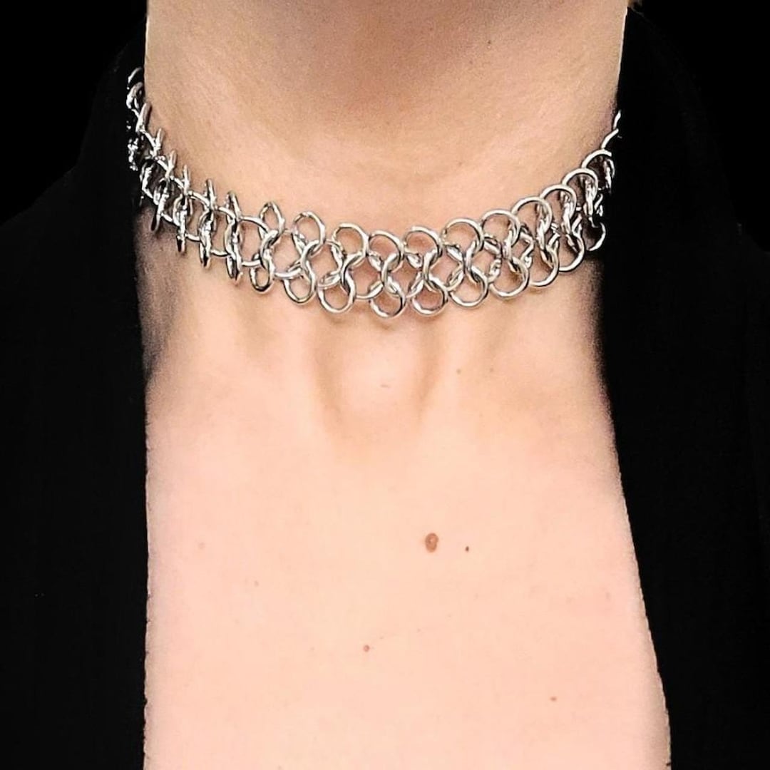 Silver Chainmail Choker - Etsy
