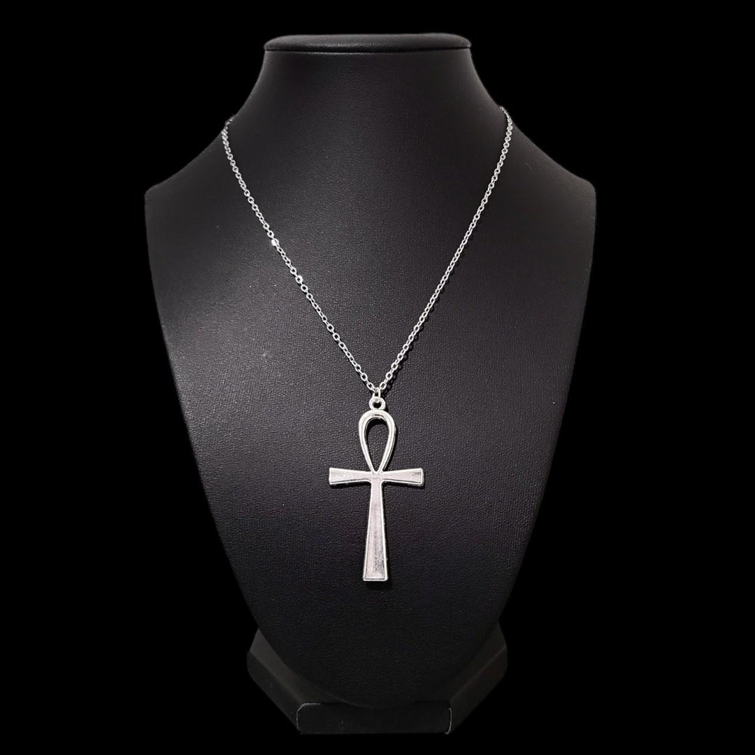 18" Silver Ankh Pendant Necklace 001 - Etsy