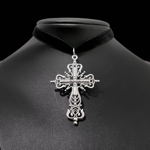 Cross Choker - Etsy