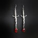 Dagger Blood Drop Earrings - Etsy