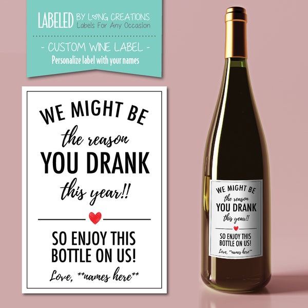 Teacher Wine Label - Etsy