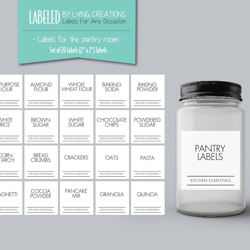 Custom Pantry Labels - Etsy