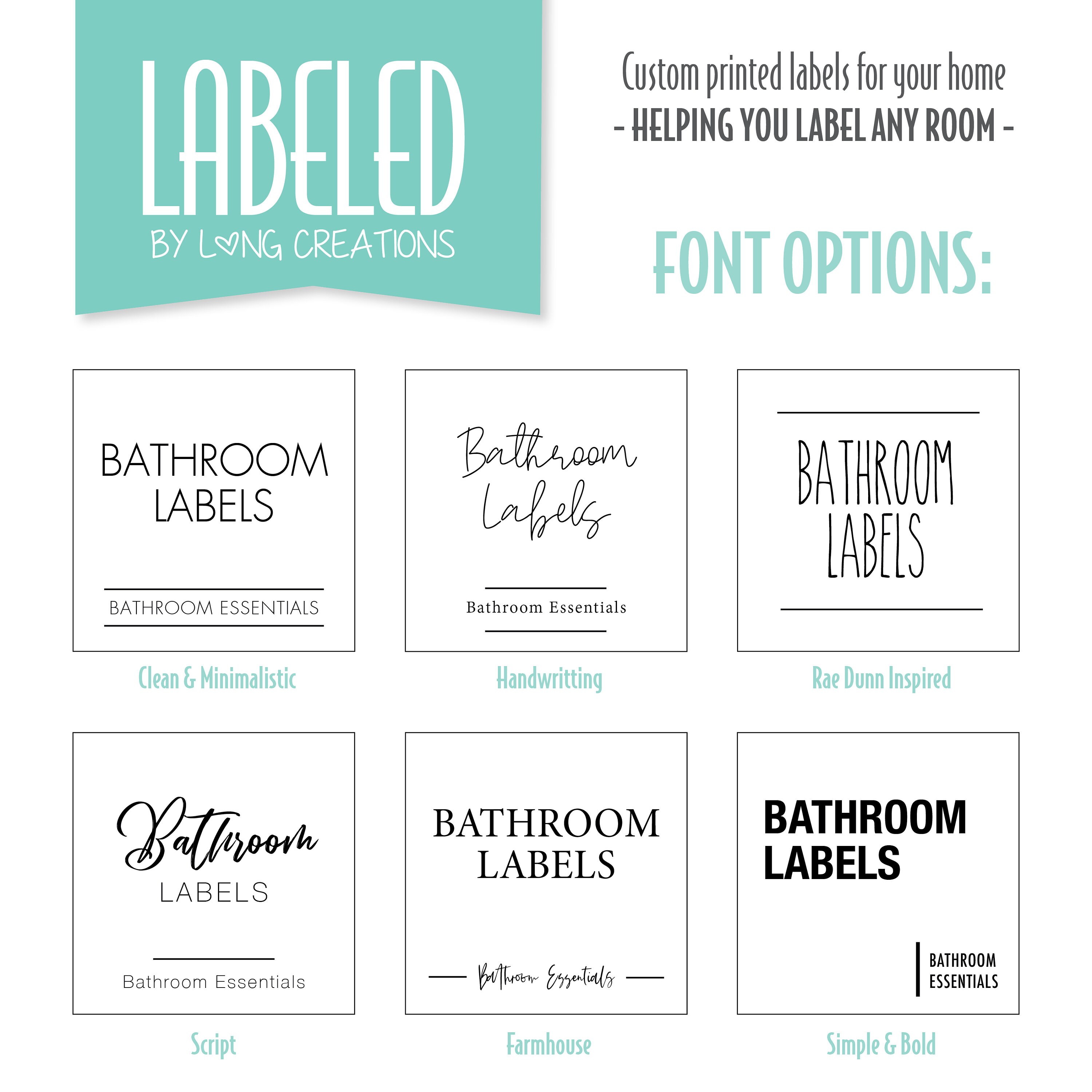 Laundry Room Labels Laundry / Home Organization Custom | Etsy