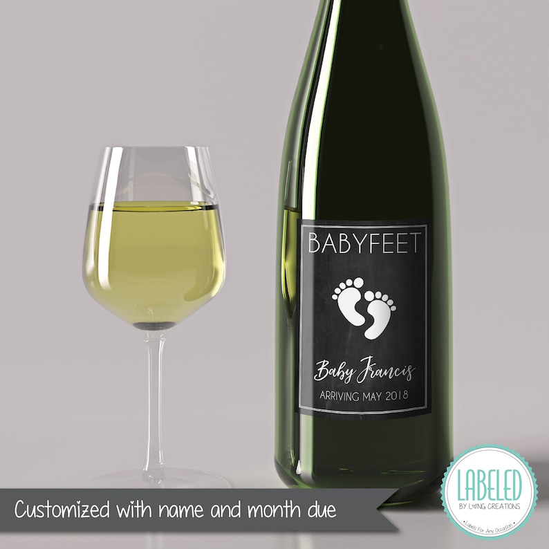Pregnancy Baby Announcement Wine Bottle Label Announcing - Etsy Canada