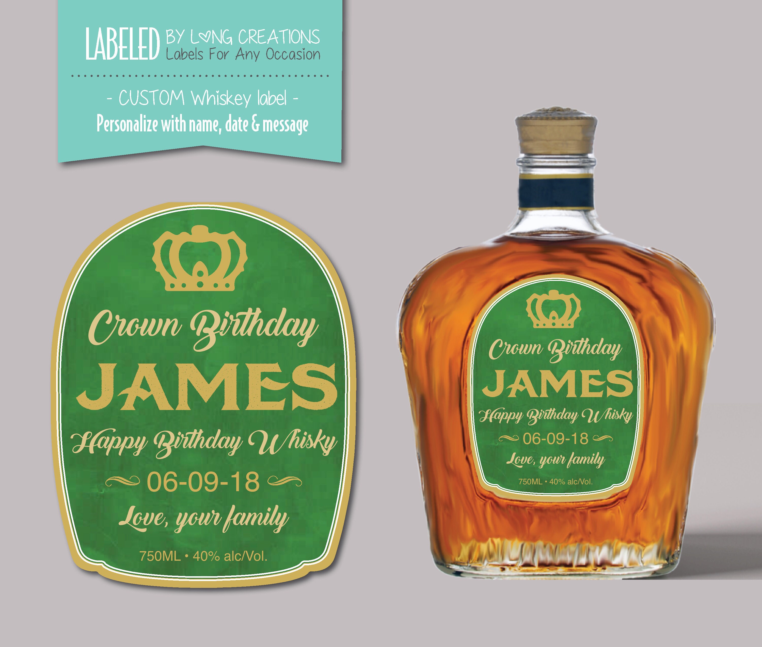 Personalized Crown Royal Label