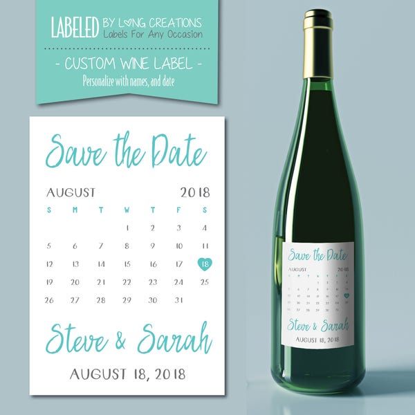 Save the Date Label - Etsy