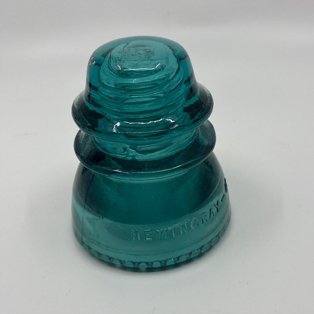 1940's Blue-green Glass Hemingway Insulator Decor - Etsy