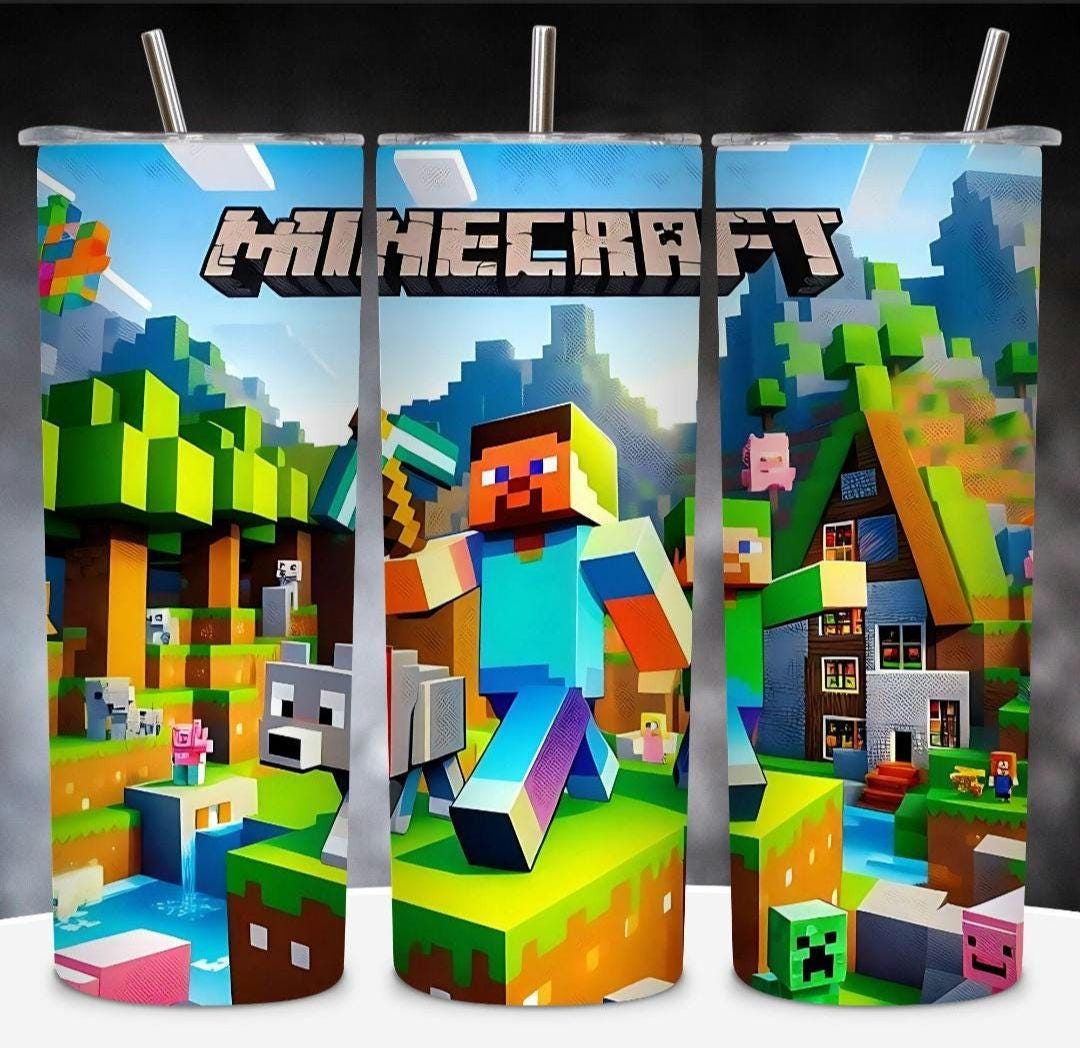 TUMBLER NOT Included!!minecraft Sublimation Tumbler Wrap, 20 Oz Skinny ...