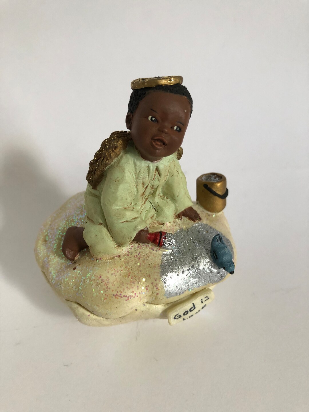All God's Children Figurine "hapi" Baby Angel on Cloud #1601 Hard to ...