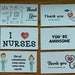 Printable NURSE Thank You Cards, Set of 10, Mini Cards, Instant ...