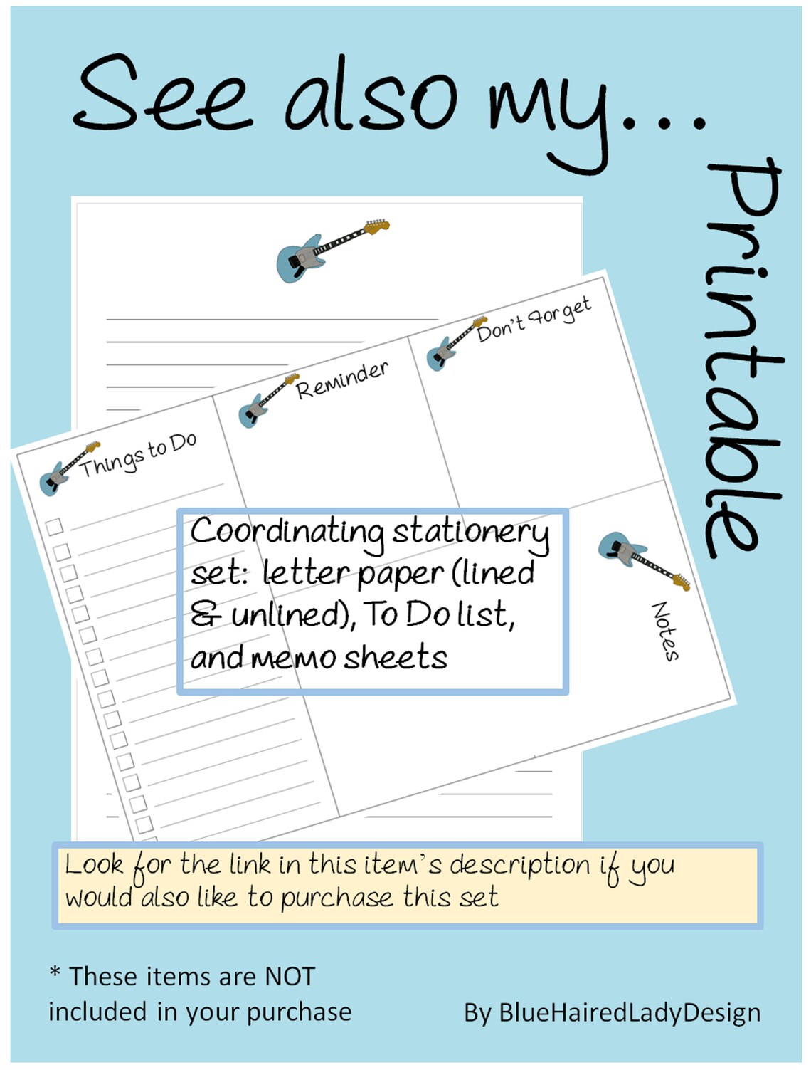 FENDER GUITAR Printable Sheet Music Paper Instant Download Blank Staff ...