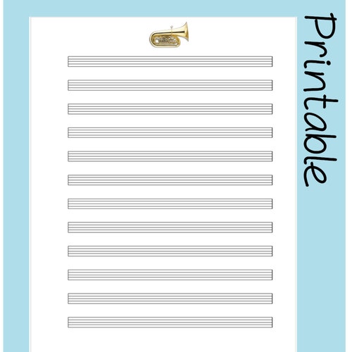 MARCHING BAND Printable Sheet Music Paper Instant Download - Etsy
