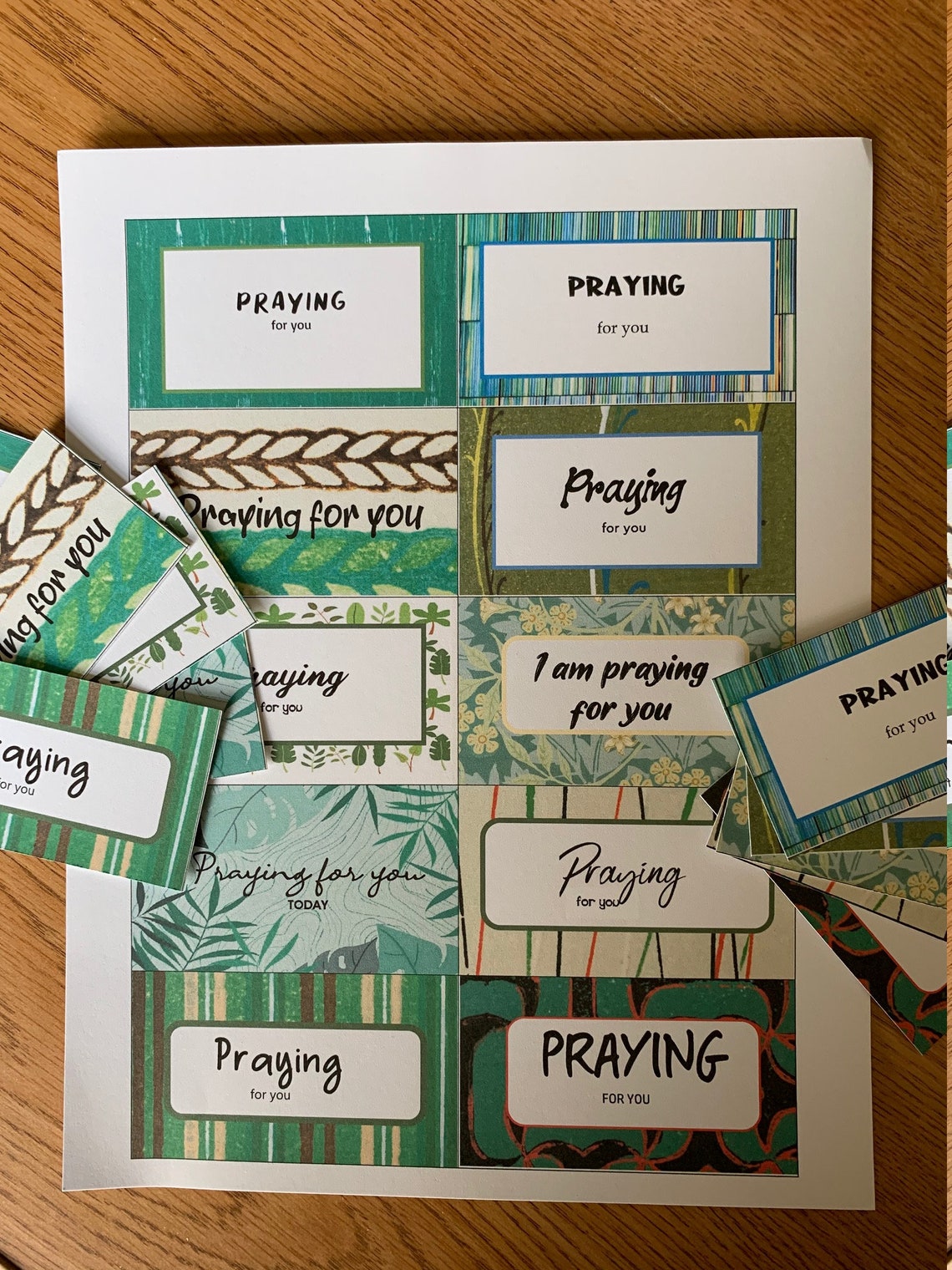 Printable Praying for You Cards, Set of 10, Mini Cards, Instant ...