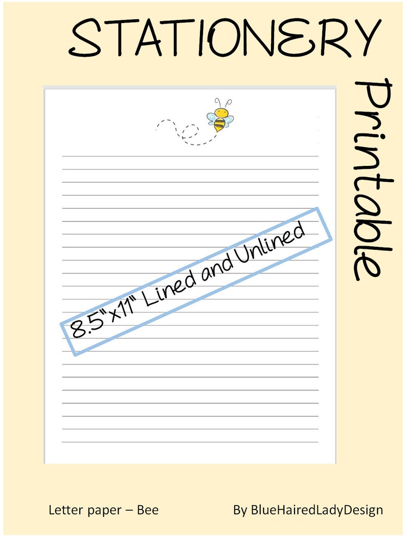 BEE Printable Stationery Paper Set + to Do Lists & Memo Sheets (10 ...