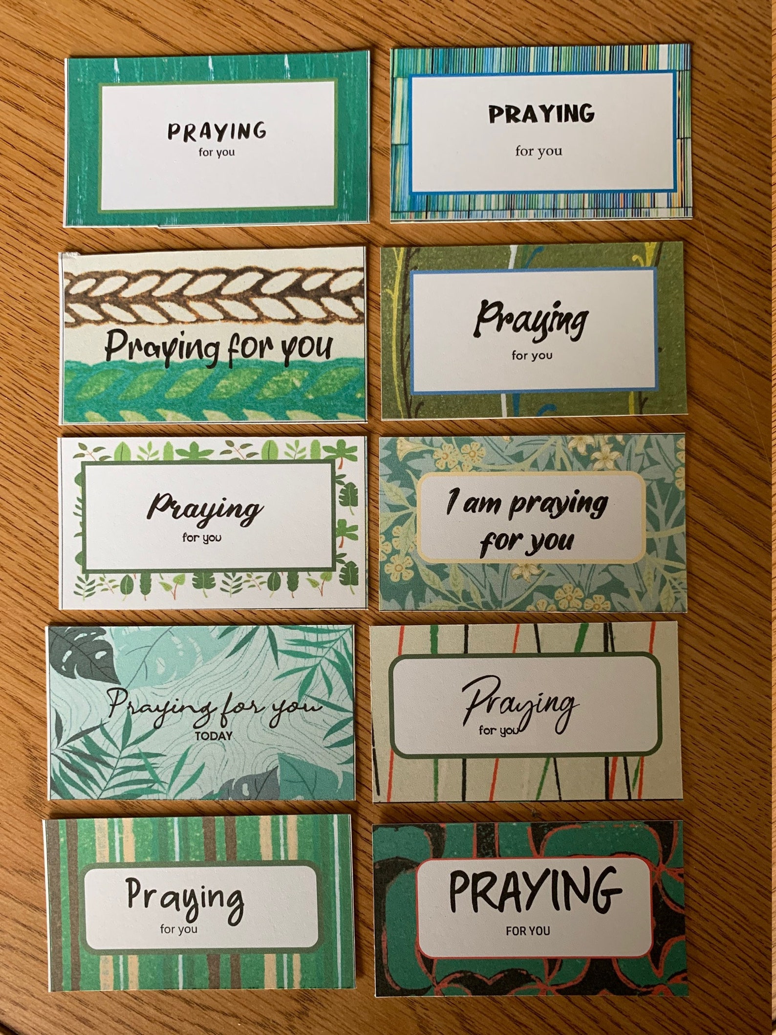 Printable Praying for You Cards, Set of 10, Mini Cards, Instant ...