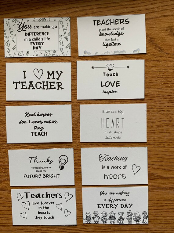 Tarjetas De Agradecimiento Para Profesores Imprimibles