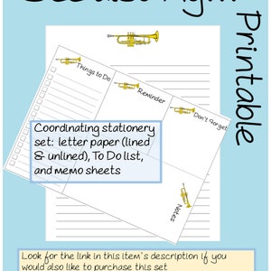 TRUMPET Printable Sheet Music Paper | Instant Download | Blank Staff ...