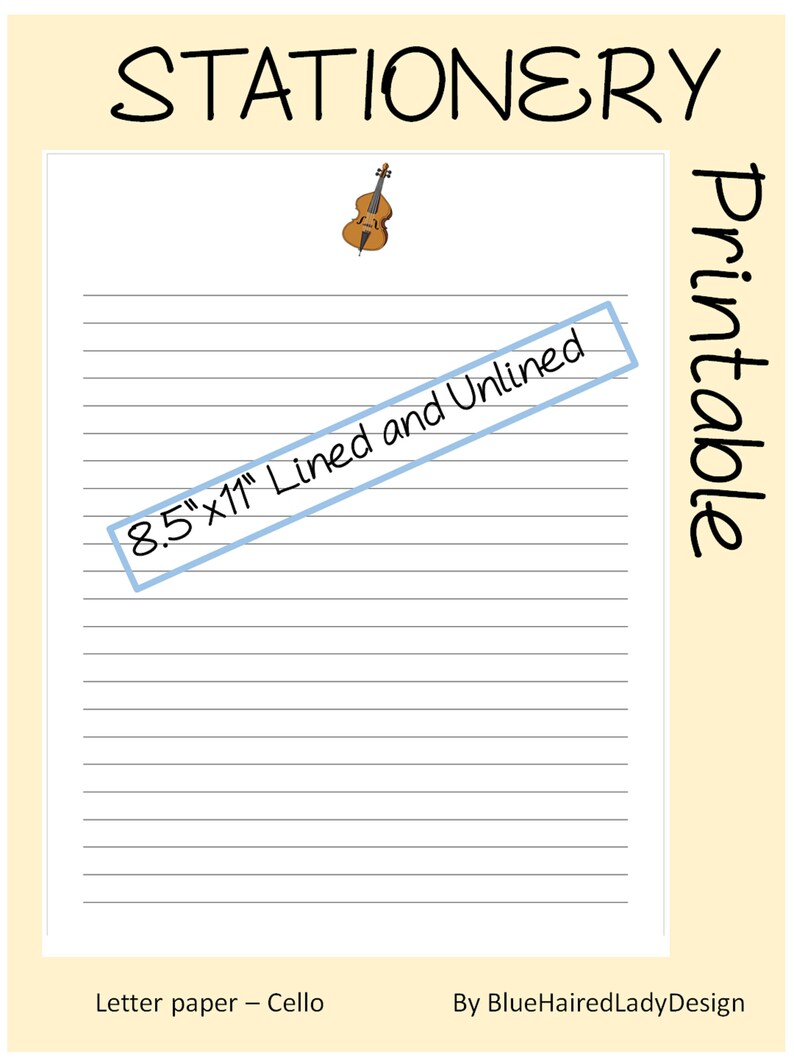 CELLO Printable Stationery Paper Set + to Do List & Memo Sheets (6 ...