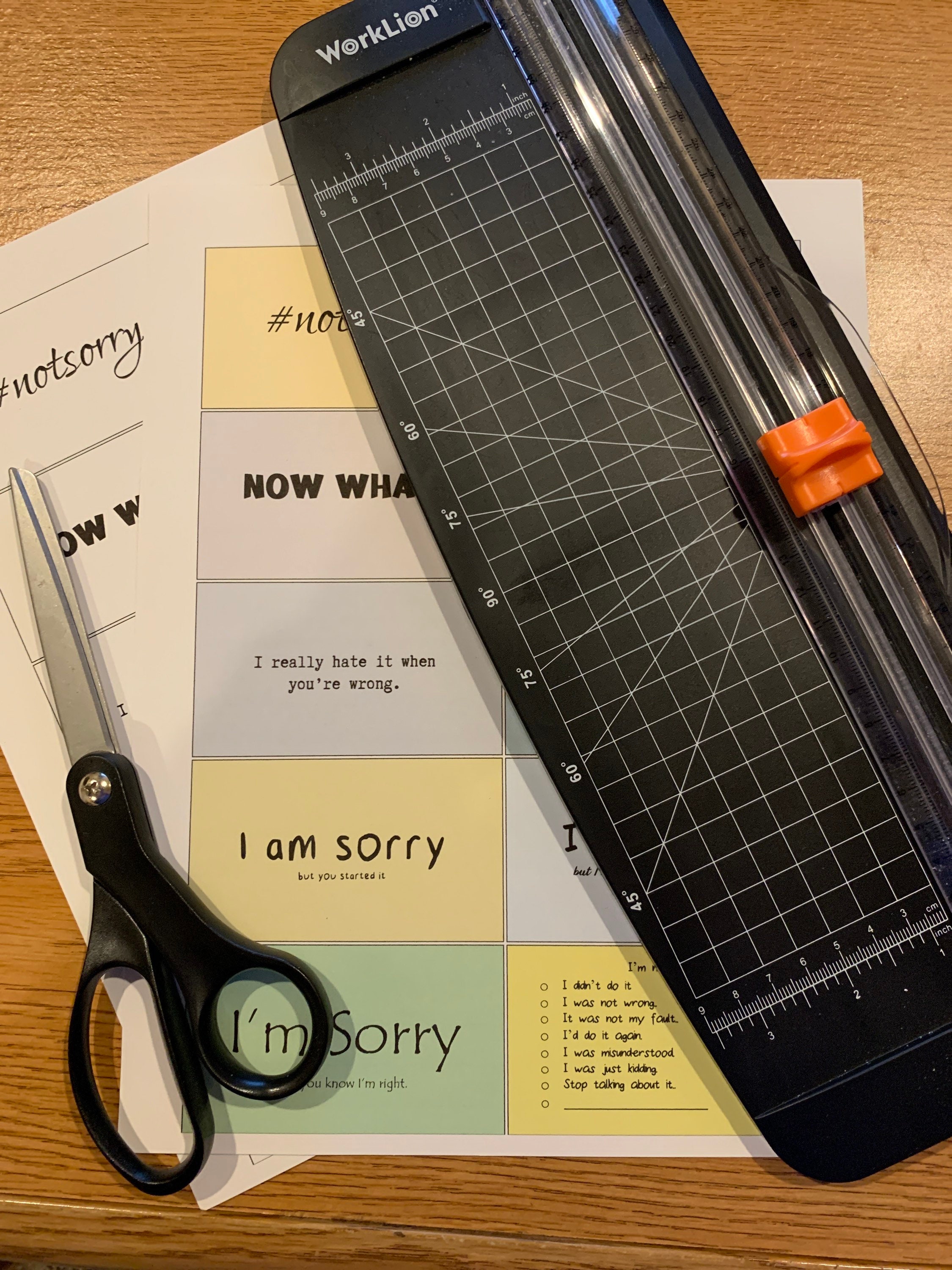 Printable Non Apology Mini Cards, Set of 10, Instant Download, Im Not ...