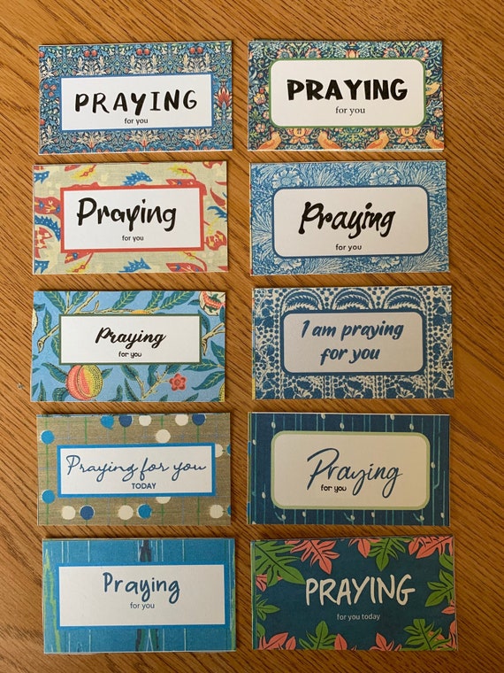 Printable Praying for You Cards Set of 10 Mini Cards | Etsy