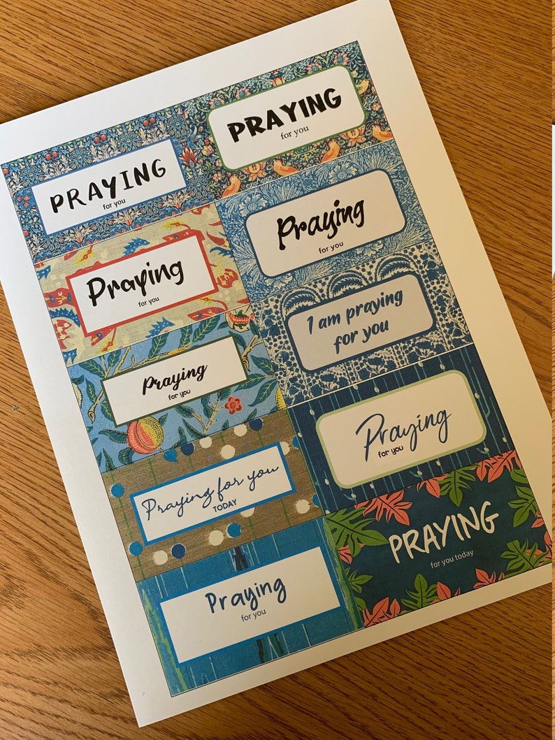 Printable Praying for You Cards, Set of 10, Mini Cards, Instant ...