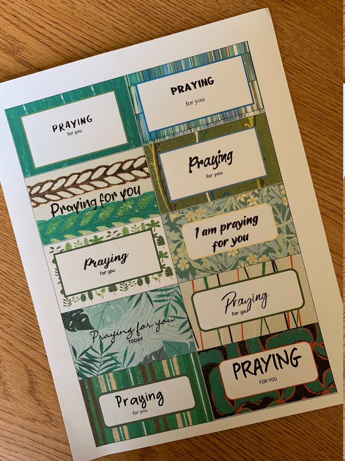 Printable Praying for You Cards, Set of 10, Mini Cards, Instant ...