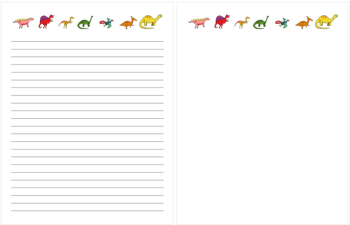 Dinosaurs Printable Stationery Set to Do Lists & Memo Sheets - Etsy