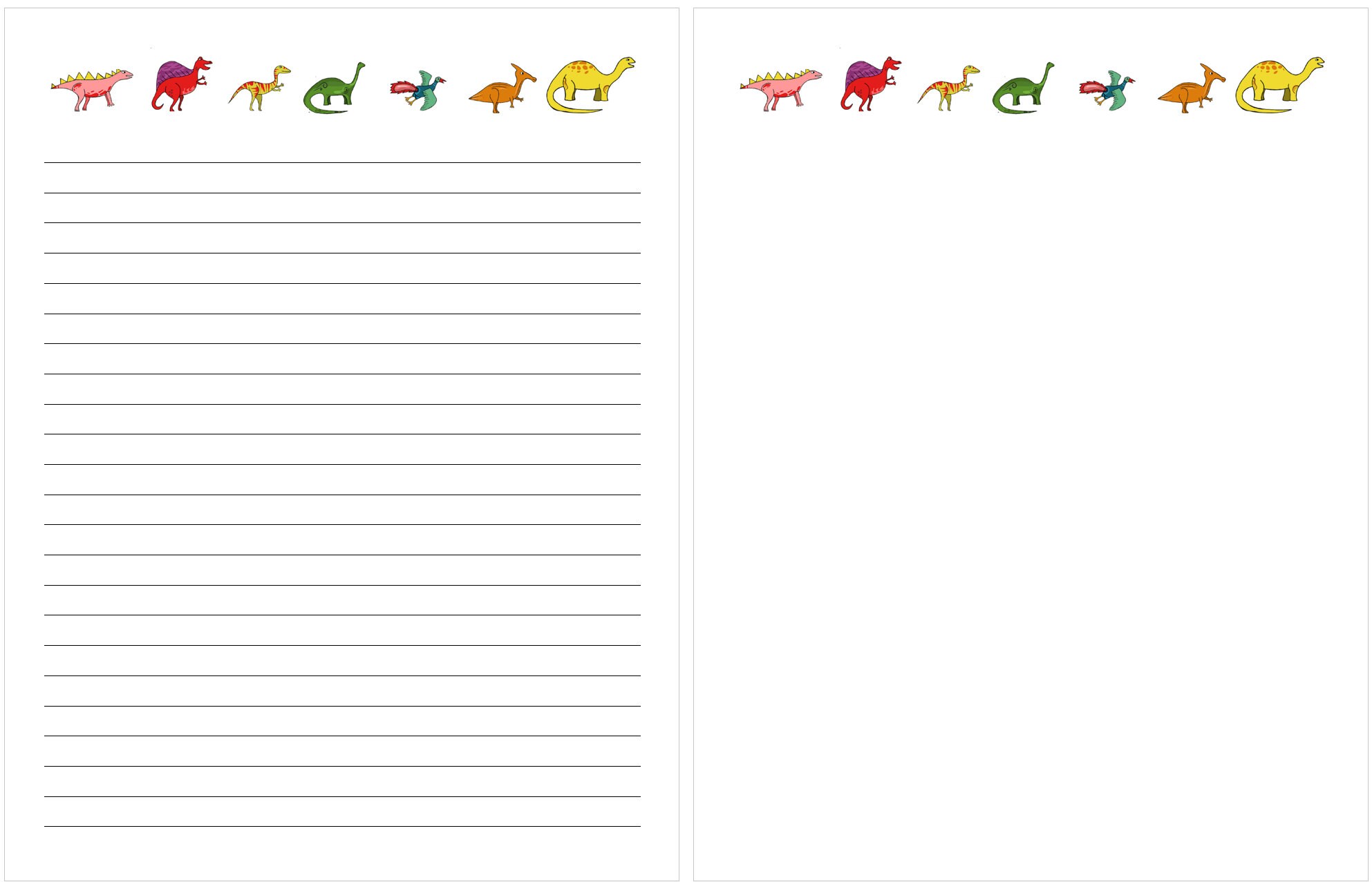 Dinosaurs Printable Stationery Set to Do Lists & Memo Sheets 9 Items ...